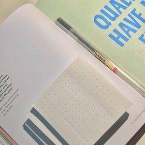 Dot Grid Sticky Notes | Plain White Post It Notes | Minimal White Grid ...