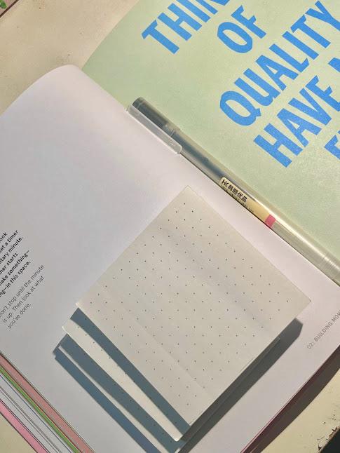 Dot Grid Sticky Notes | Plain White Post It Notes | Minimal White Grid ...