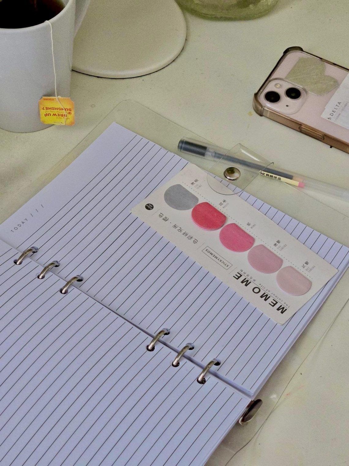 A5 6 Ring Pink Composition Notebook Pink Journal 6 Ring Binder Notebook ...