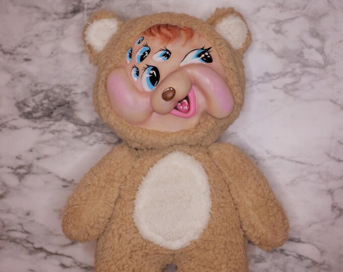 Cute, Creepy, Horror Plushie - Scary Teddy Bear Plush Toy - Psychedelic ...