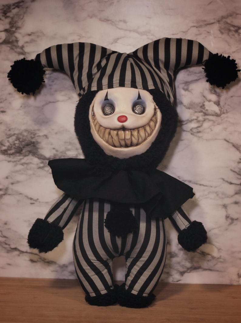 Cute, Dark, Creepy, Horror Plushie Scary Clown Plush Toy Halloween ...