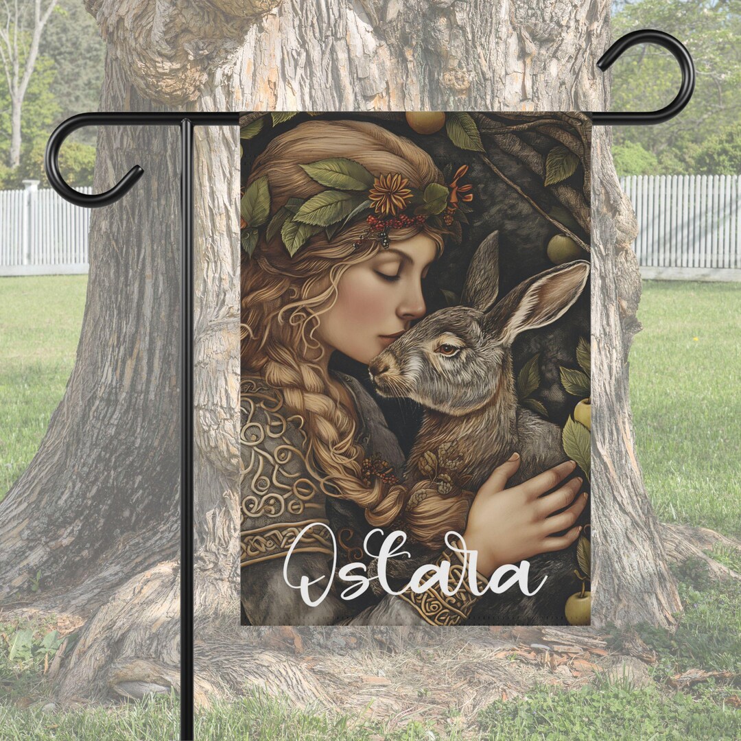 Ostara Garden Flag Spring Equinox Rabbit-themed Flag for Witchy Friend ...