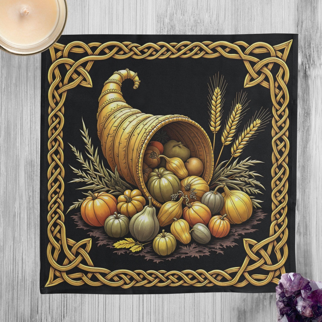 Mabon Altar Table Decor, Tarot Spread Cloth, Wheel of the Year ...