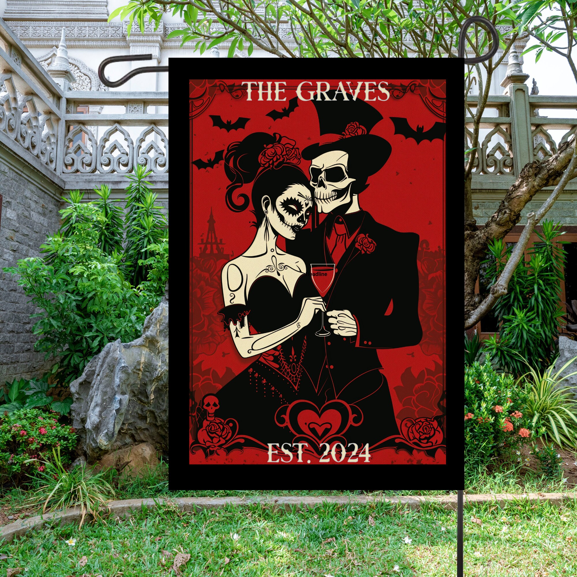 Personalized Gothic Wedding Decor Welcome Yard Sign Goth Gift for ...