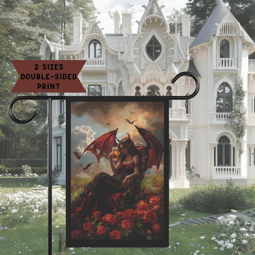 Gothic Summer Vibes Dark Surreal Yard Flag Wiccan Occult Magic Dark ...