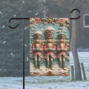 Pastel Christmas Nutcrackers Flag, Double-sided Print Lawn Ornament ...