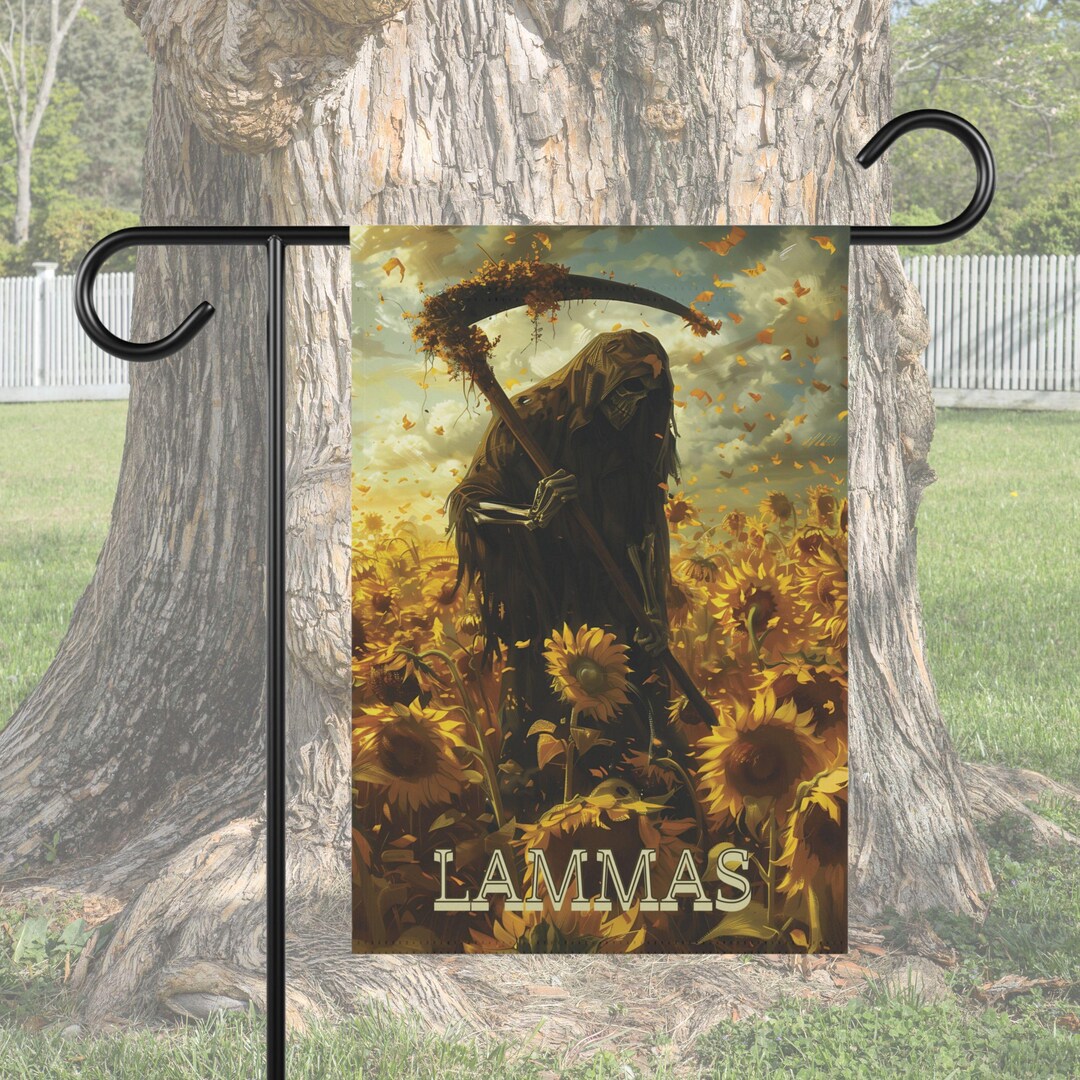 Lammas Grim Reaper Lawn Decoration Sunflower Field Festival Flag ...