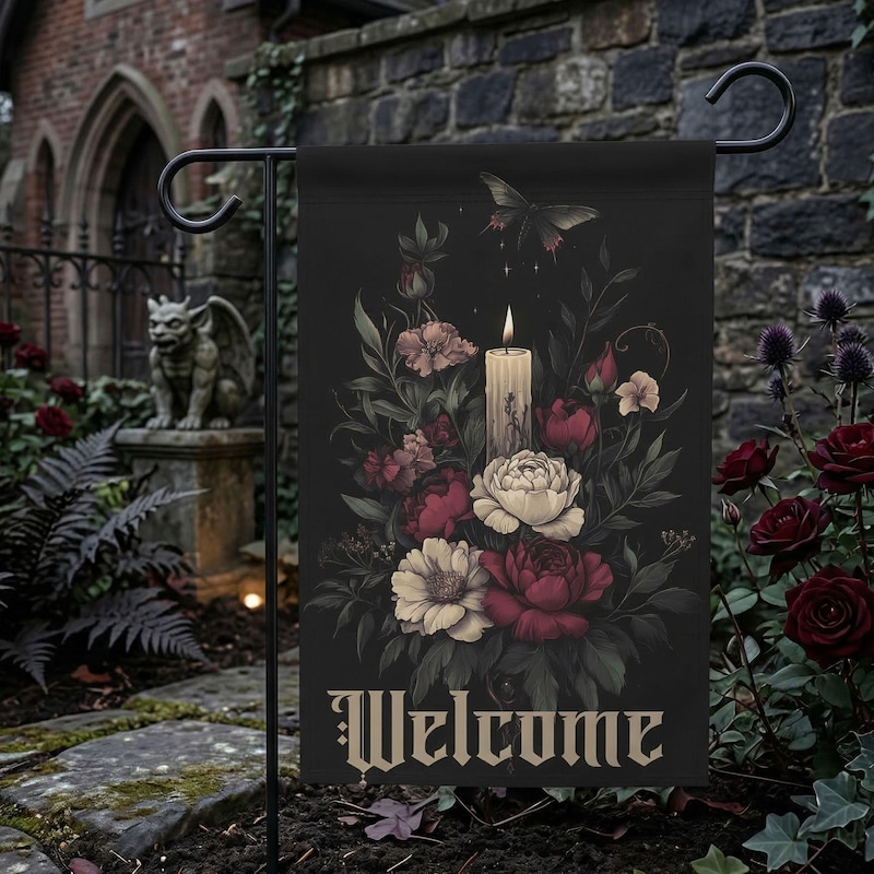 Gothic Welcome Flag - Etsy