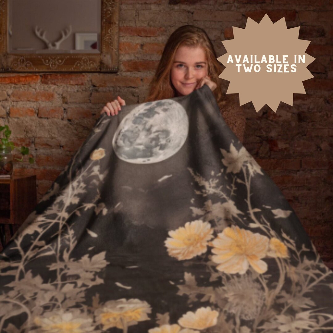 Celestial Cozy Blanket Gift, Witchy Nature Inspired Occult Aesthetic ...