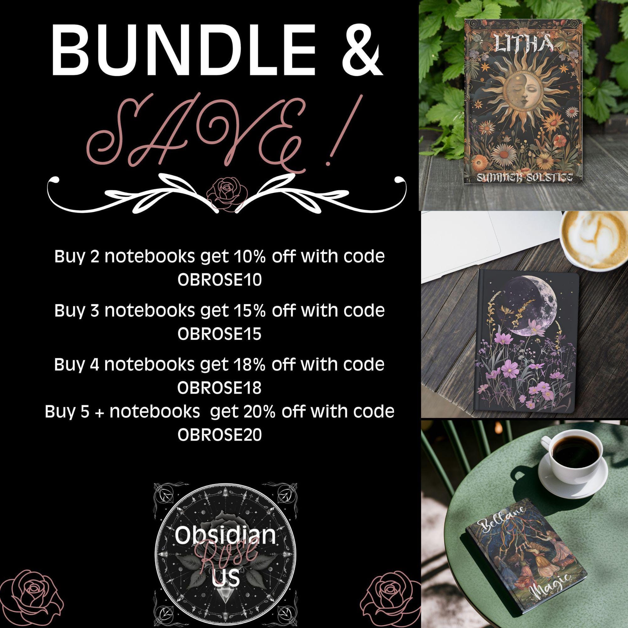 Personalized Skeleton Fairy Journal, Witchy Notebook, Gift for Writers ...