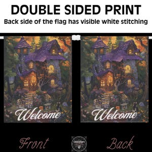 Whimsical Cottagecore Welcome House Flag Cute Garden Banner Double ...