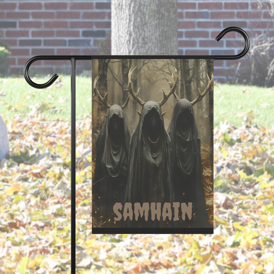 Samhain Garden Flag, Forest Deities Design, Sabbat Yard Decor, Wiccan ...