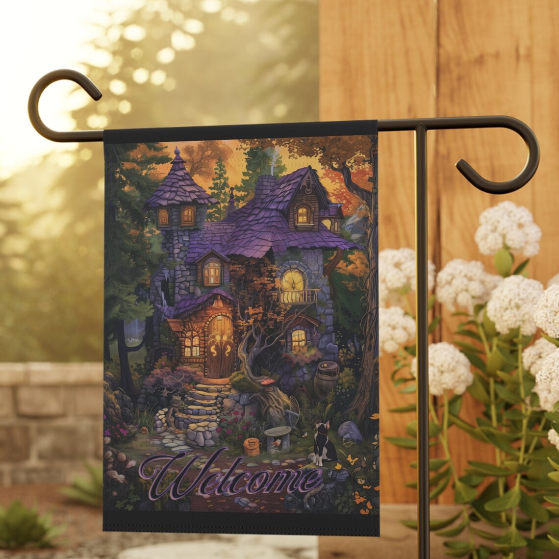 Whimsical Cottagecore Welcome House Flag Cute Garden Banner Double ...