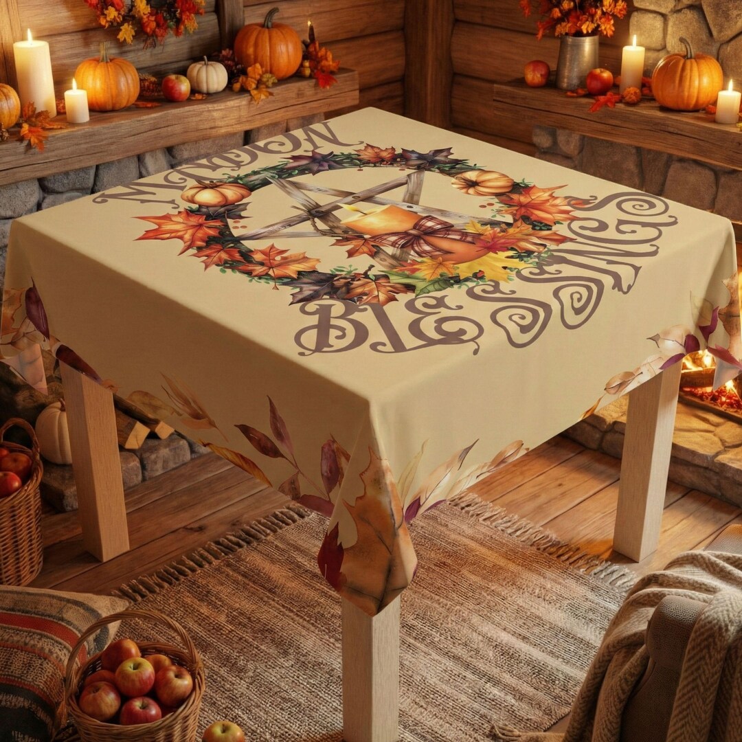 Mabon Altar Decor, Wiccan Fabric Tablecloth, Witchcraft Supplies for ...