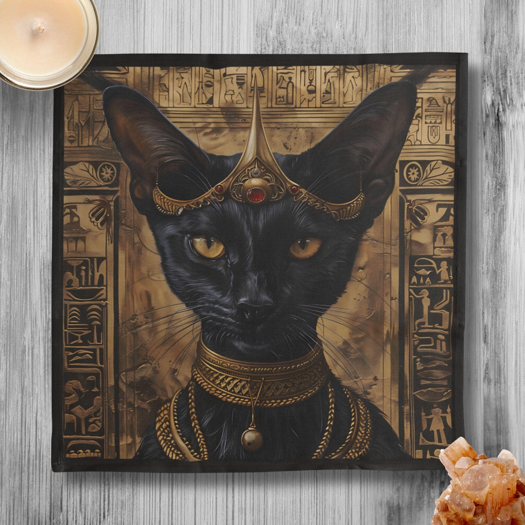 Bastet Altar Table Decor, Tarot Spread Cloth, Witchcraft Supplies ...