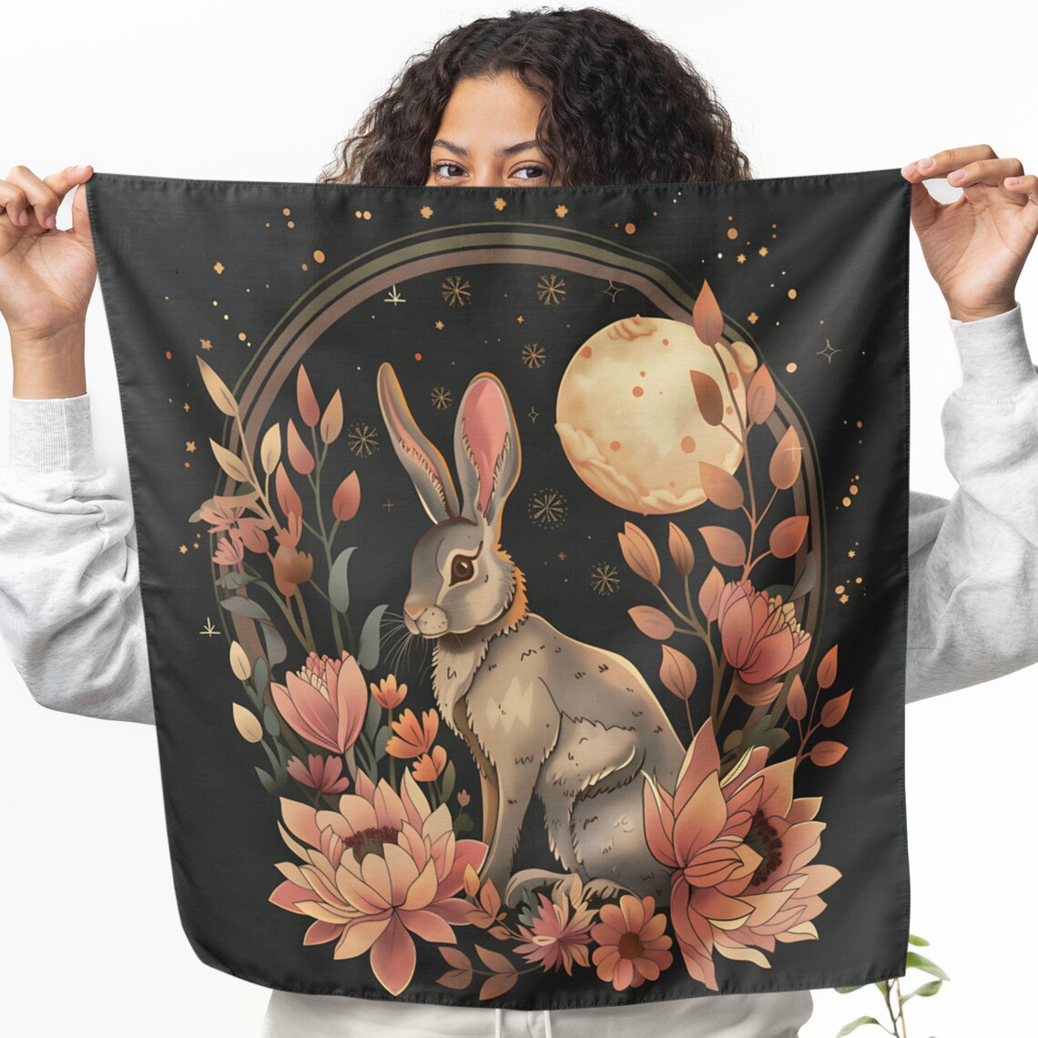 Spring Equinox Altar Cloth, Rabbit-themed Ostara Sabbat Decor, Wheel of ...