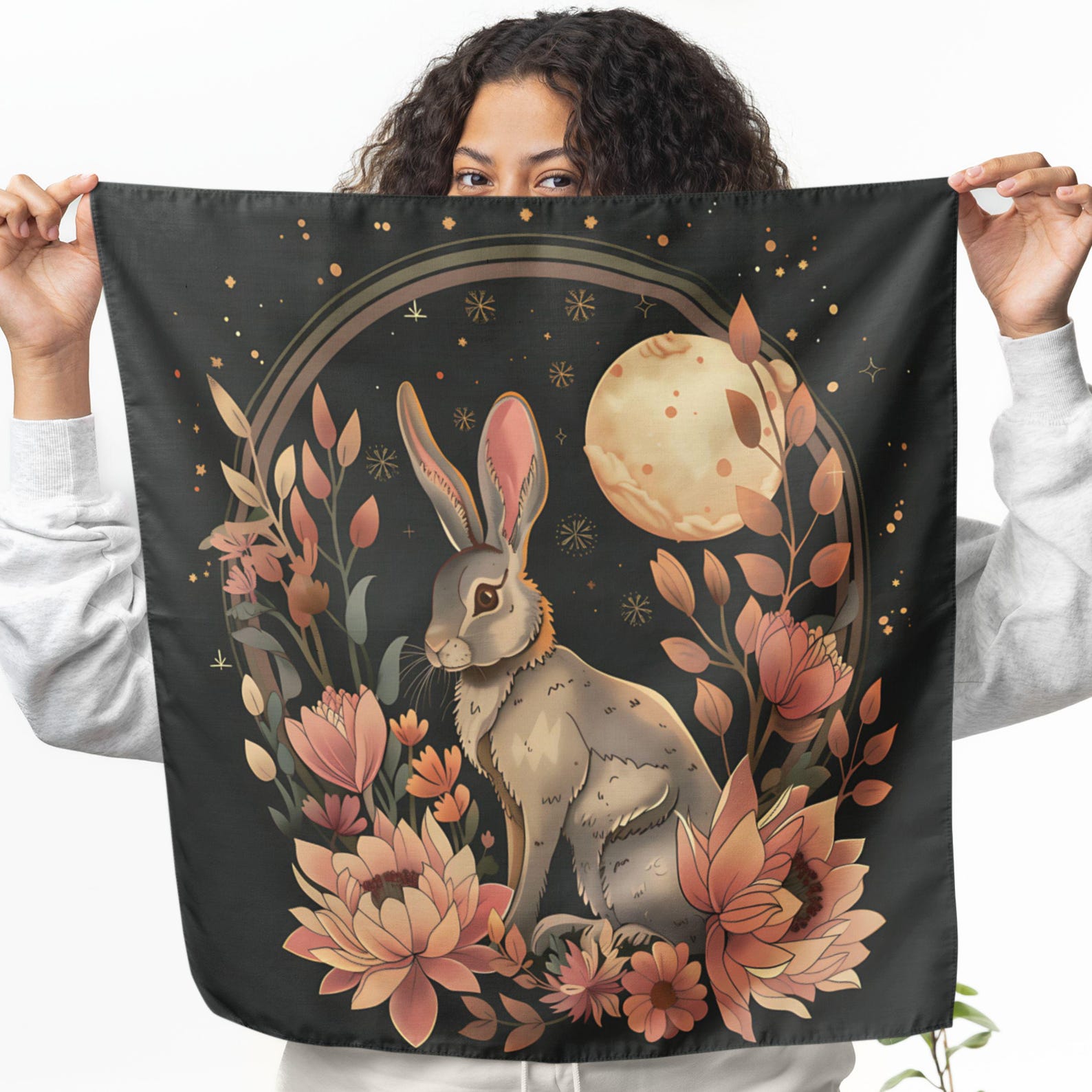 Spring Equinox Altar Cloth, Rabbit-themed Ostara Sabbat Decor, Wheel of ...