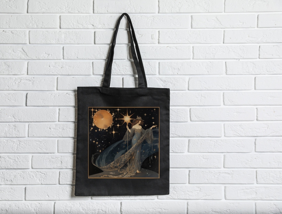 Witchy Tote Bag, Moon Tote Bag, Spiritual Tote Bag, Cottage Core Bag ...