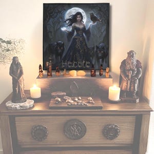 Samhain Altar Decor, Goddess Hecate Ritual Cloth, Witchcraft Supplies ...