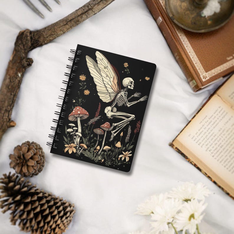 Personalized Skeleton Fairy Journal, Witchy Notebook, Gift for Writers ...