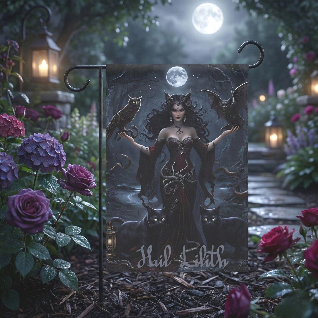 Samhain Garden Flag, Goddess Lilith Sabbat Decor, Witching Season Yard ...