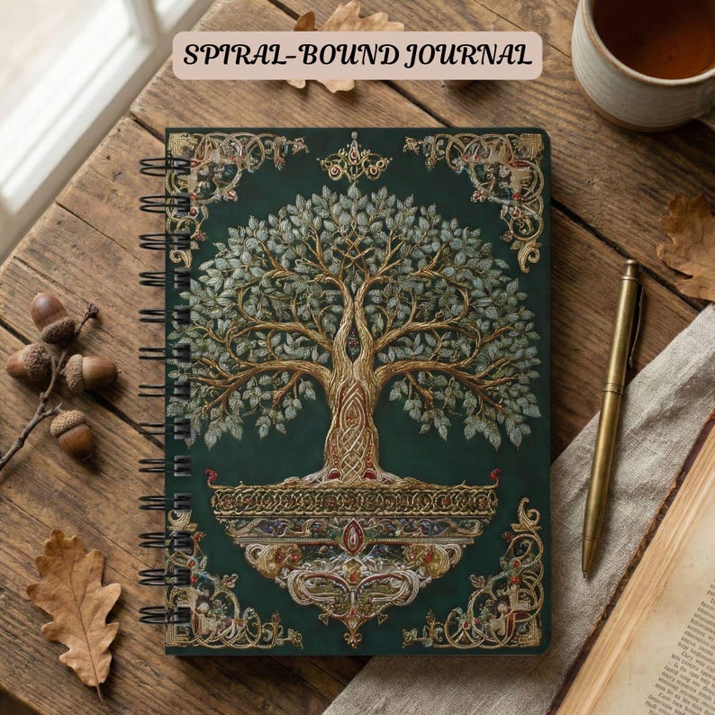 Personalized Tree of Life Journal, Celtic Yggdrasil Custom Name ...