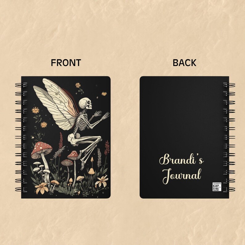 Personalized Skeleton Fairy Journal, Witchy Notebook, Gift for Writers ...