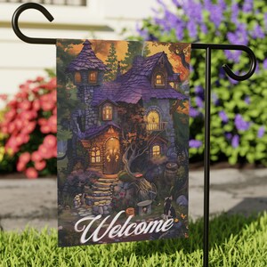 Whimsical Cottagecore Welcome House Flag Cute Garden Banner Double ...