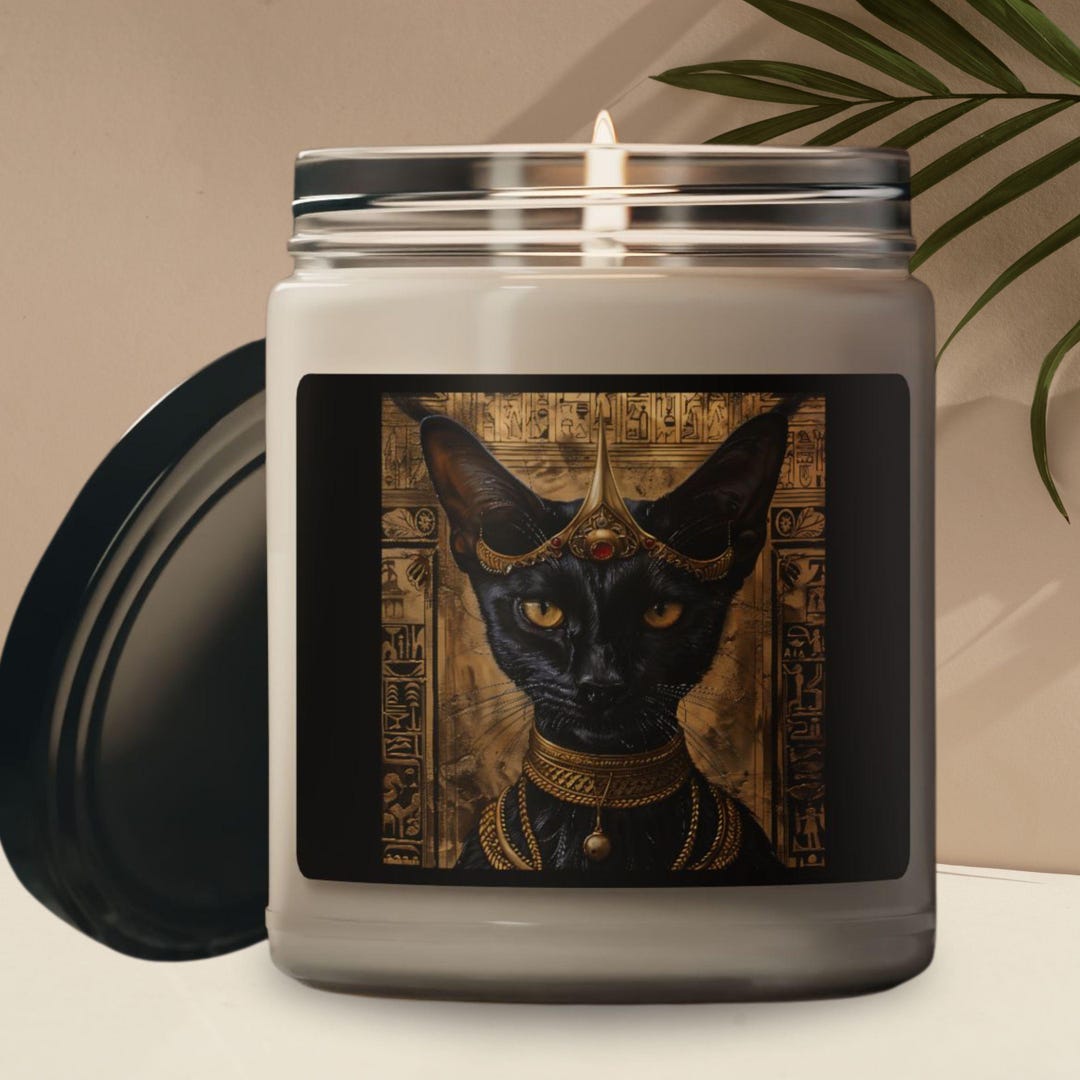 Bastet Vegan Soy Wax Candle for Altar, Witchcraft Supplies, Pagan Witch ...