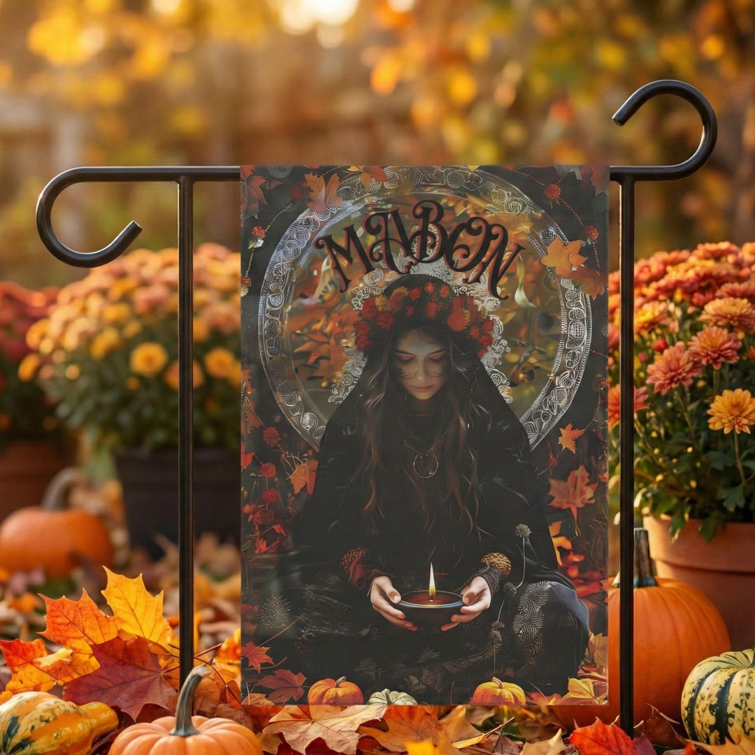 Mabon Garden Flag, Witch Sabbat Decor, Fall Equinox Pagan Decor, Wiccan ...