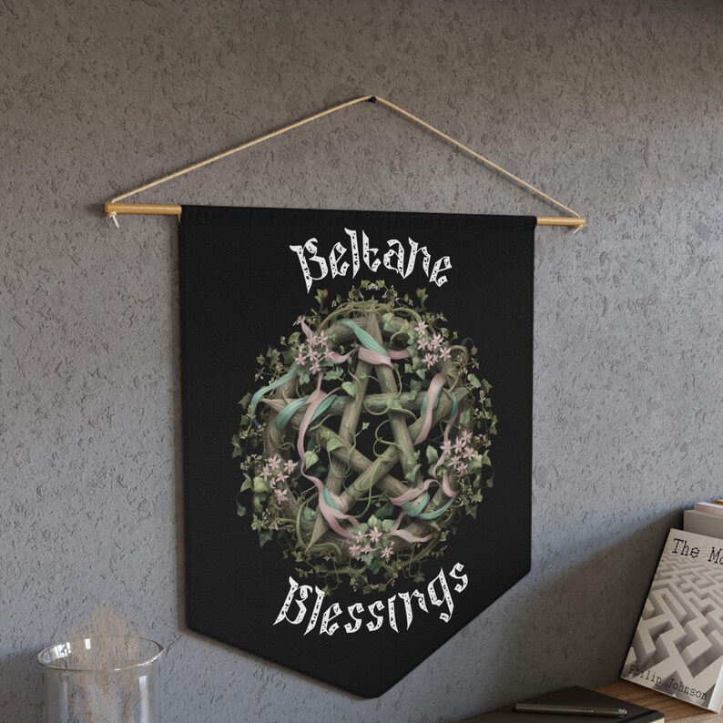 Beltane Pennant Banner, Pagan Altar Decor, Pagan Sabbat Wall Hanging - Etsy
