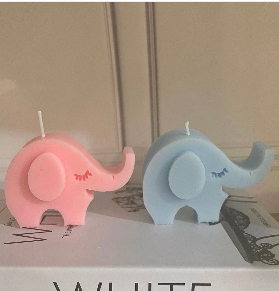 Safari Animal Candle Favor for Guests , Elephant Candle, Baby ...