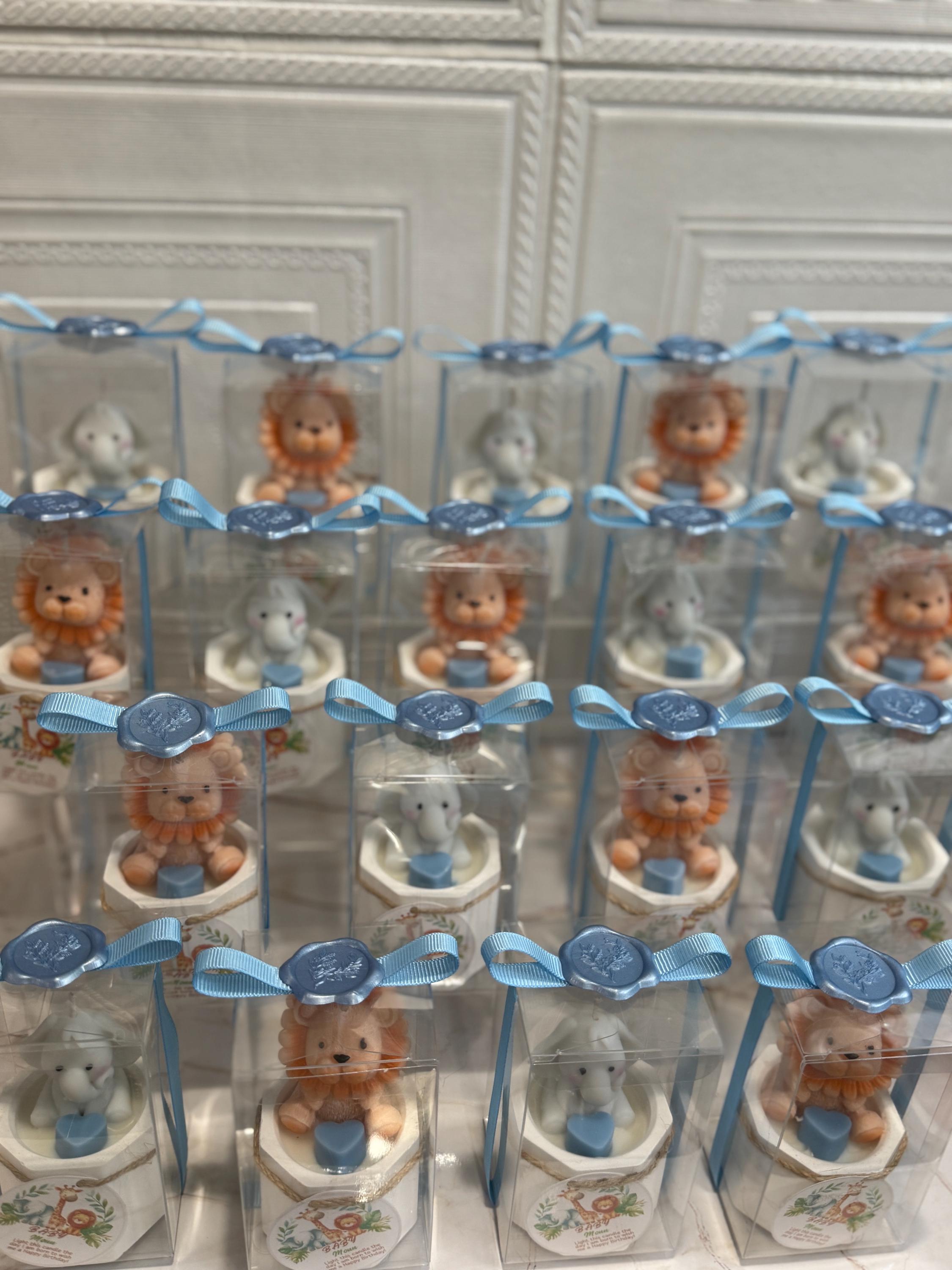 Baby Lioncandles| Baby Lion in a Pot| Personalized Baby Shower Favor ...