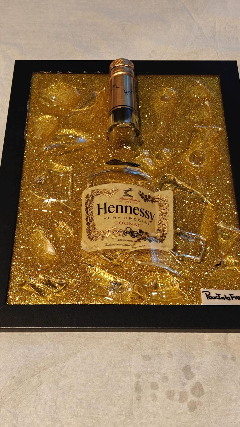 Hennessy Gold Background Black Frame - Etsy