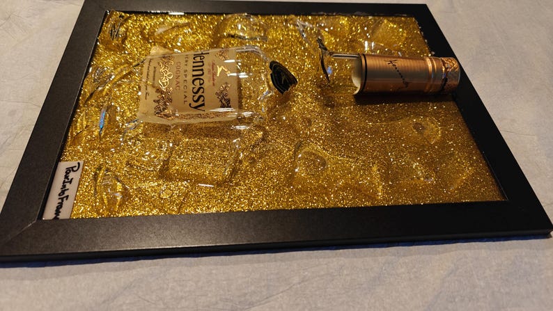 Hennessy Gold Background Black Frame - Etsy