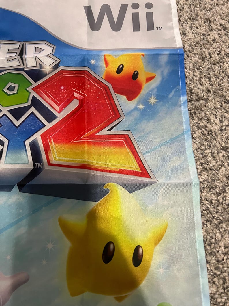 Super Mario Galaxy 2 Custom Wall Flag Banner Tapestry 2 X 3 Ft, Wii - Etsy