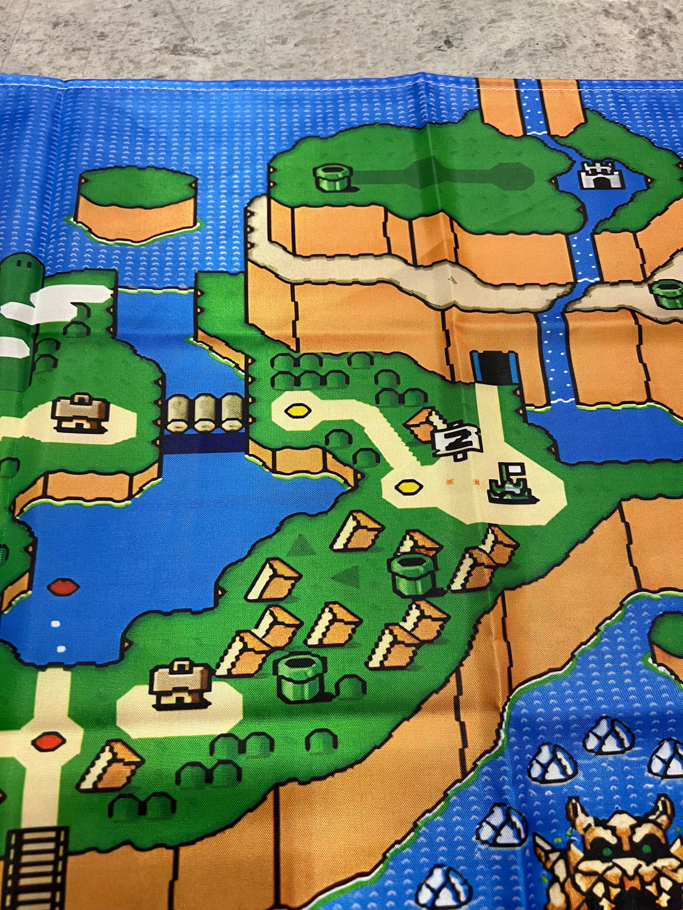 Super Mario World Map Custom Wall Flag Banner Tapestry 2 X 3 Ft, SNES ...