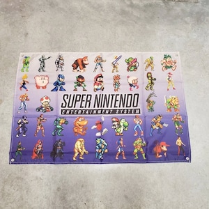 Super Nintendo Characters Custom Wall Flag Banner Tapestry 2 X 3 Ft ...