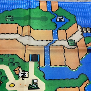 Super Mario World Map Custom Wall Flag Banner Tapestry 2 X 3 Ft, SNES ...