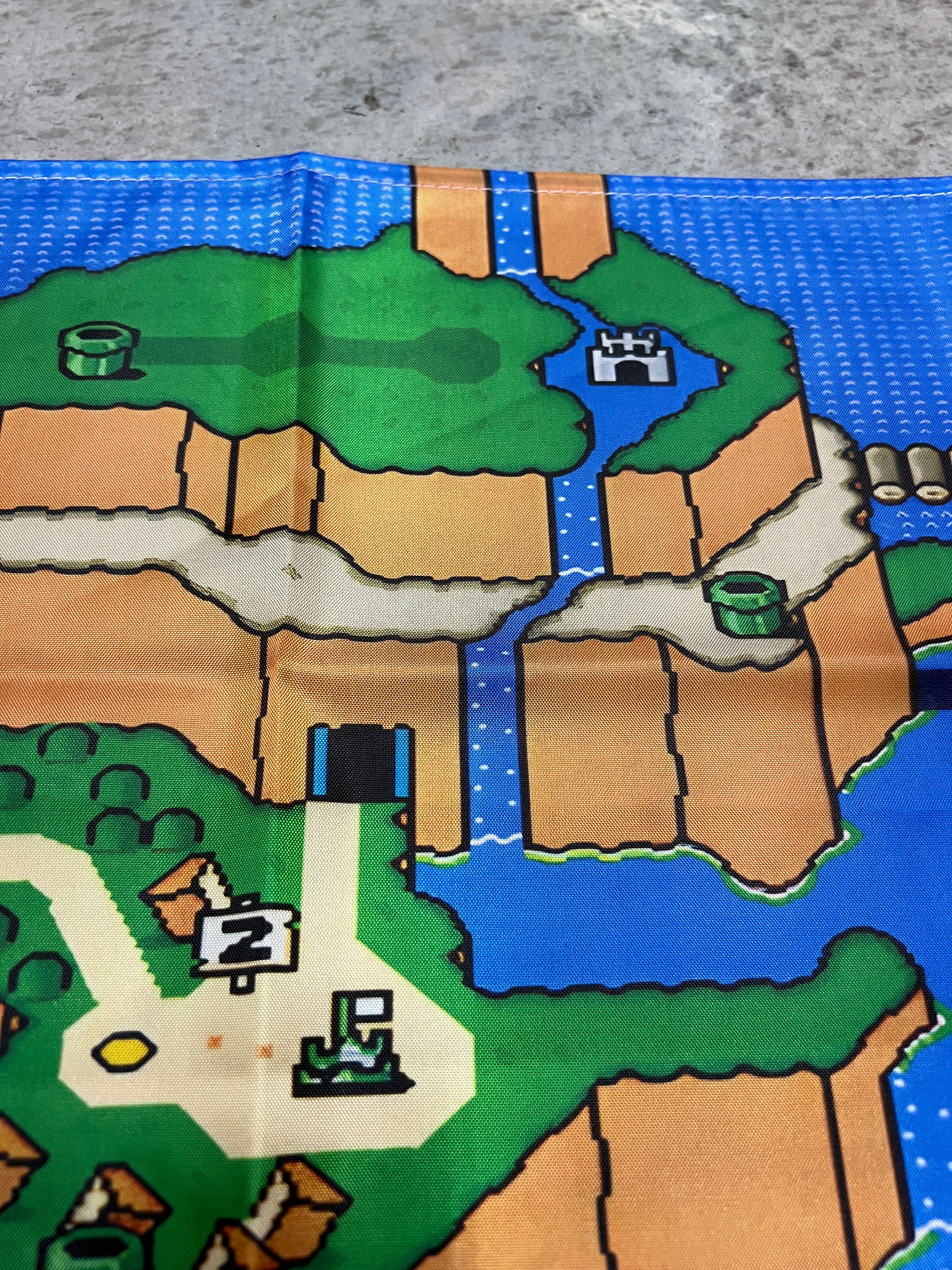 Super Mario World Map Custom Wall Flag Banner Tapestry 2 X 3 Ft, SNES ...