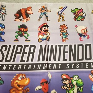 Super Nintendo Characters Custom Wall Flag Banner Tapestry 2 X 3 Ft ...