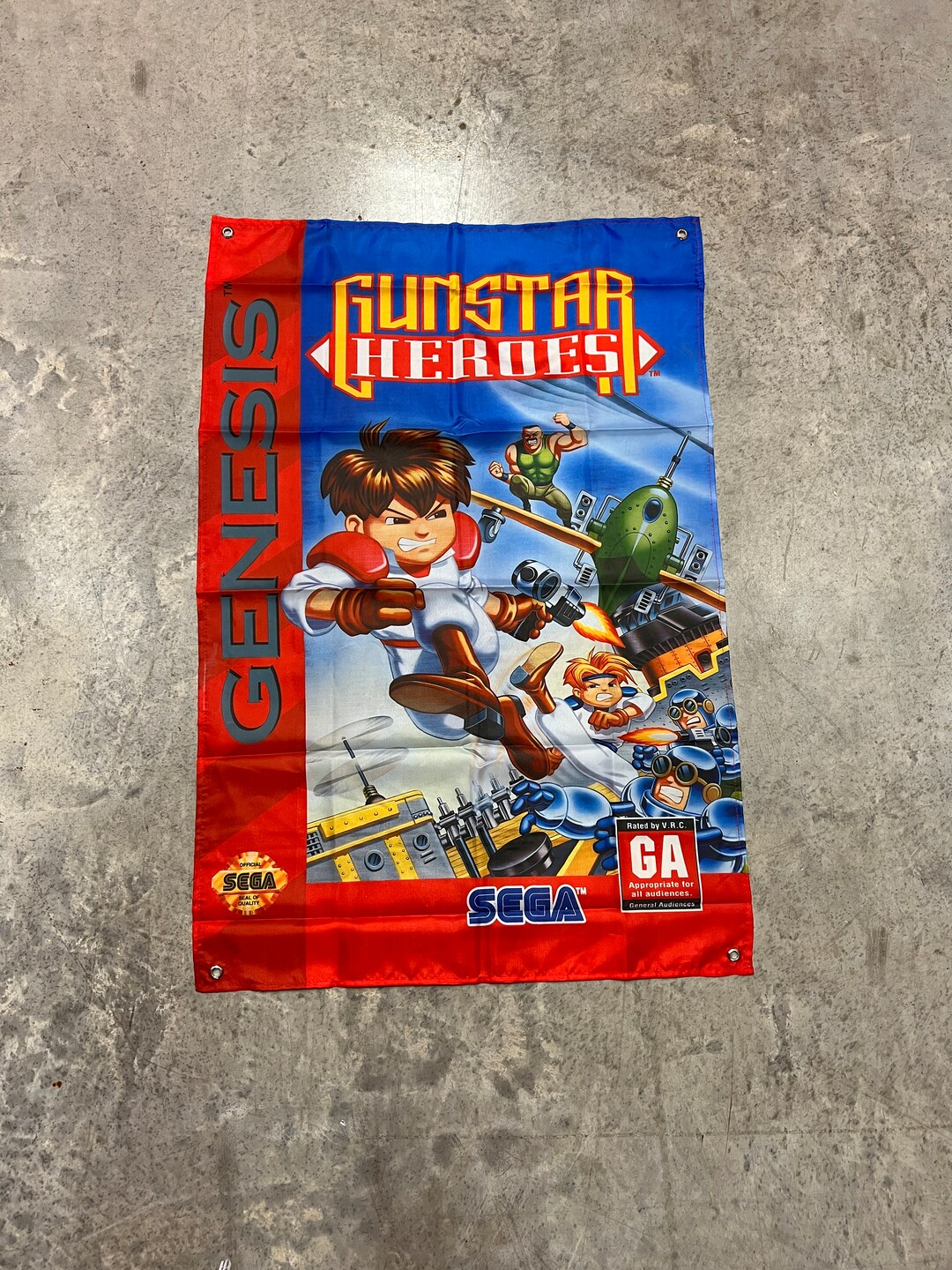 Gunstar Heroes Custom Wall Flag Banner Tapestry 2 X 3 Ft, Sega Genesis ...