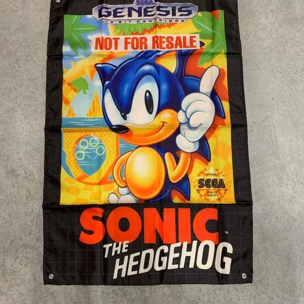 Sonic the Hedgehog Custom Wall Flag Banner Tapestry 2 X 3 Ft - Etsy
