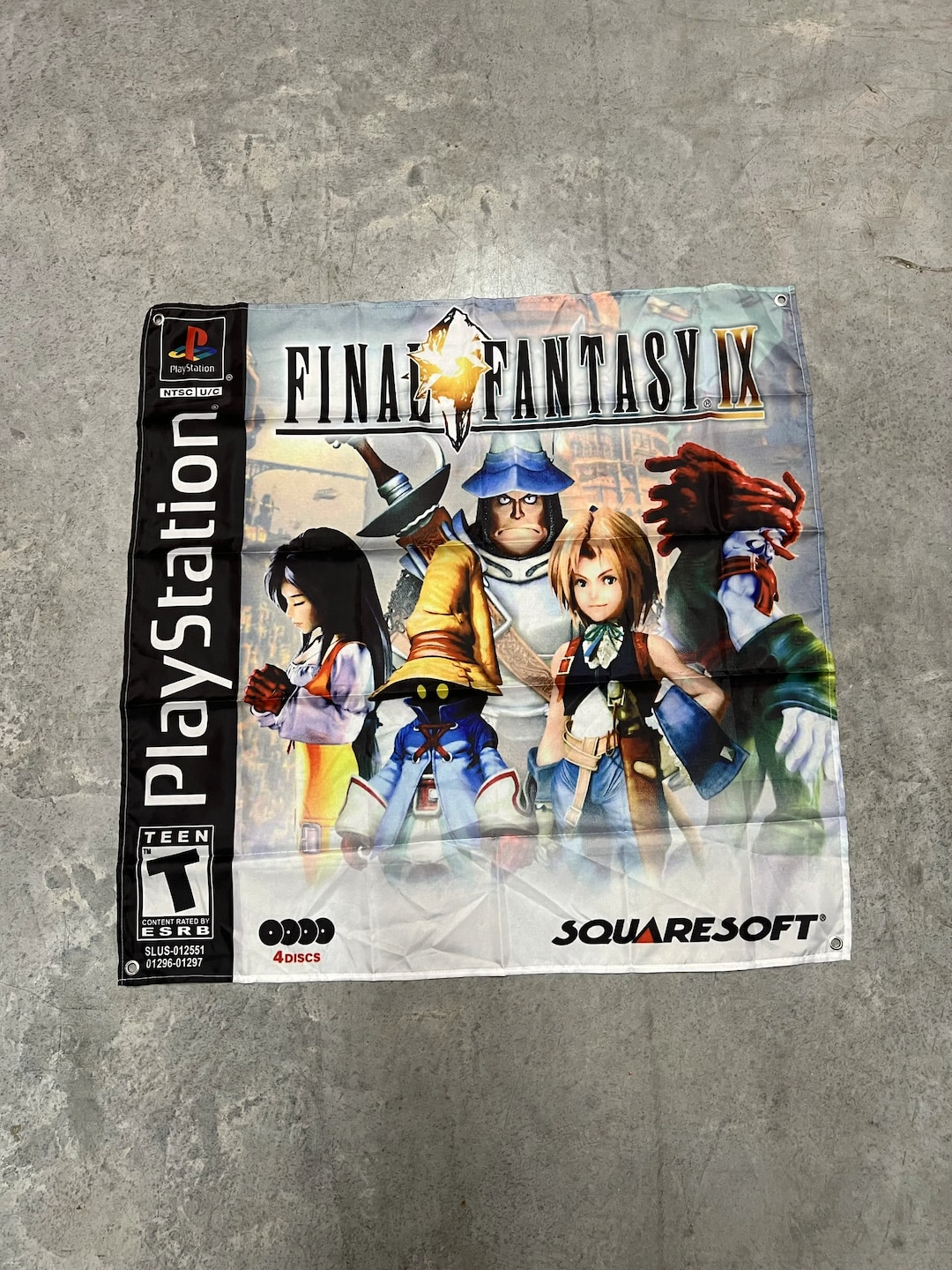Final Fantasy 9 IX Custom Wall Flag Banner Tapestry 3 X 3 Ft, PS1 ...