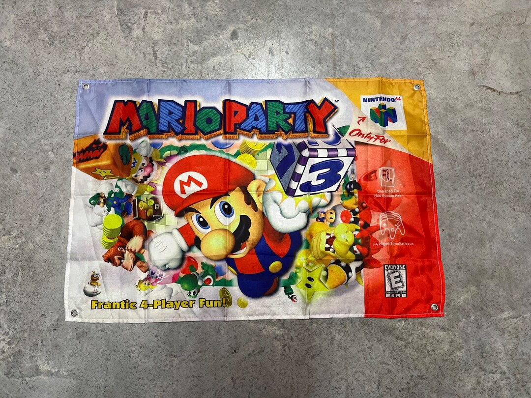 Mario Party Custom Wall Flag Banner Tapestry 2 X 3 Ft, N64 - Etsy