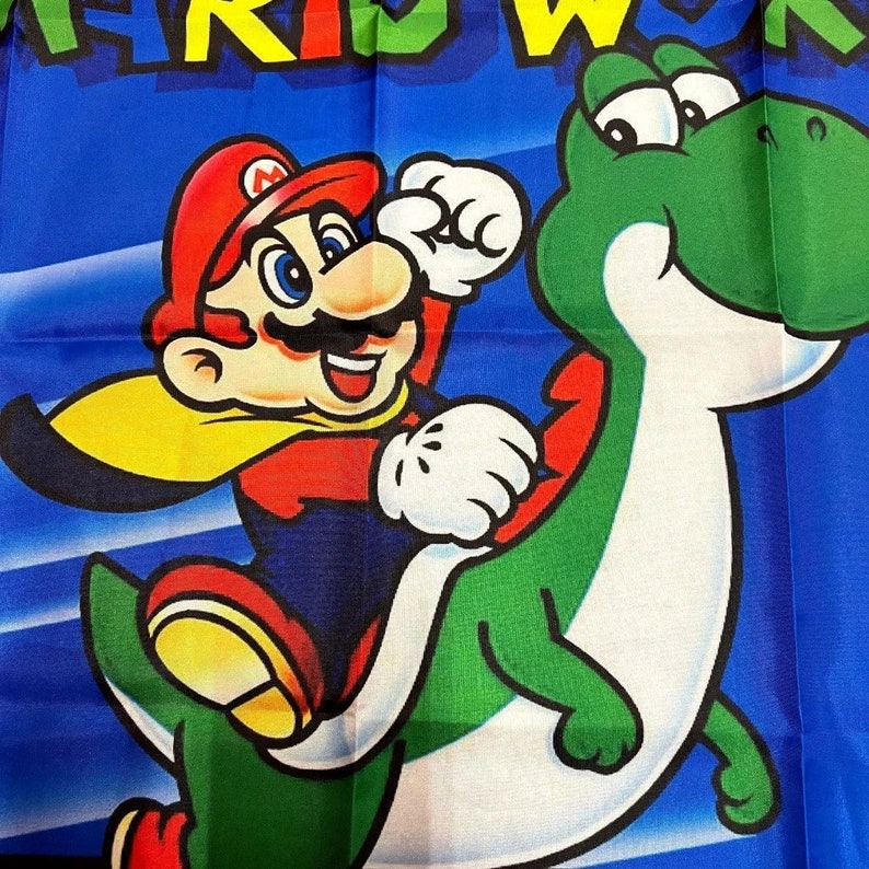 Super Mario World Custom Wall Flag Banner Tapestry 2 X 3 Ft, SNES ...