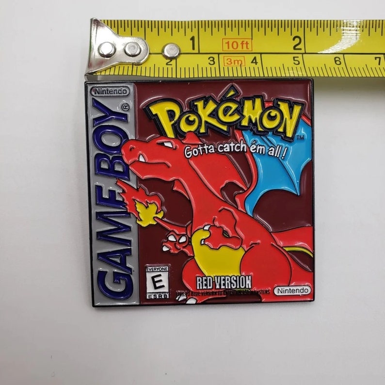 Pokemon Red/blue/yellow Gameboy Cover Art Large Custom Pin - Etsy