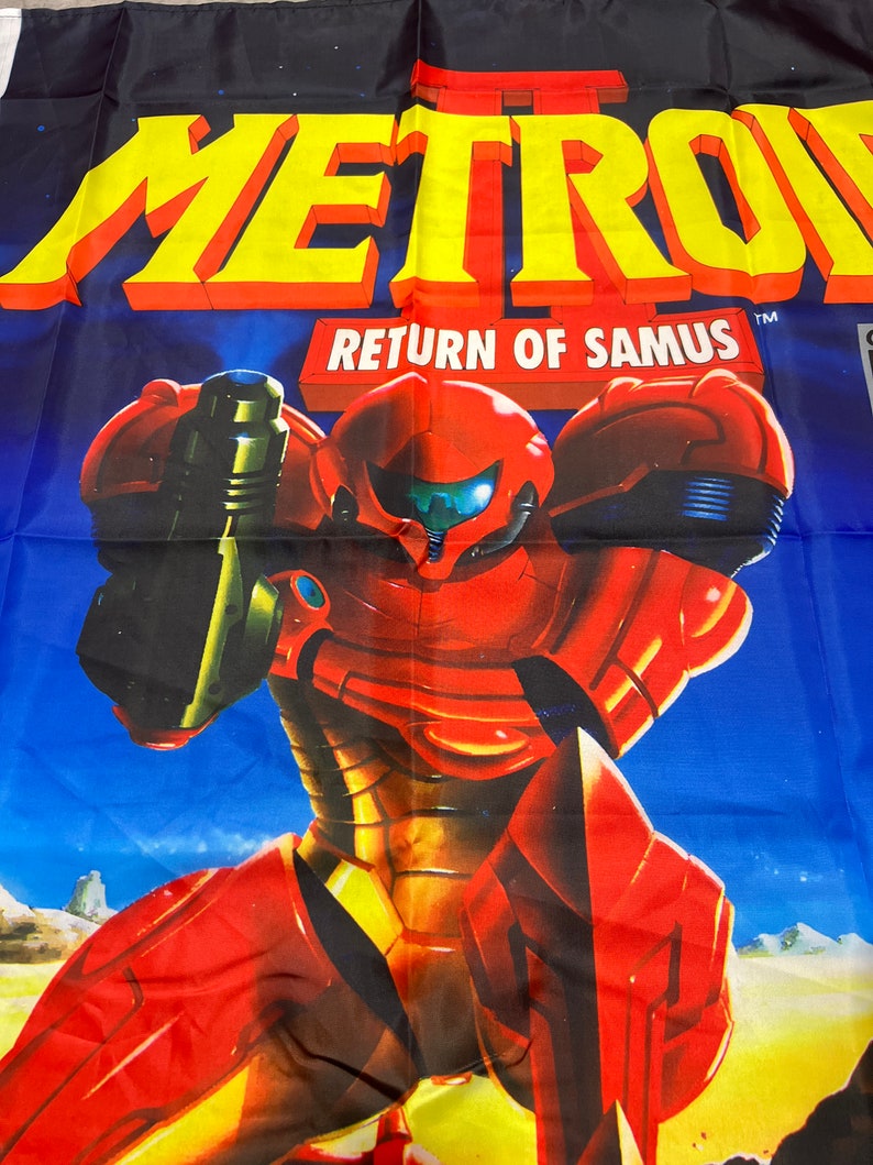 Metroid 2 Return of Samus Custom Wall Flag Banner Tapestry 3 X 3 Ft ...