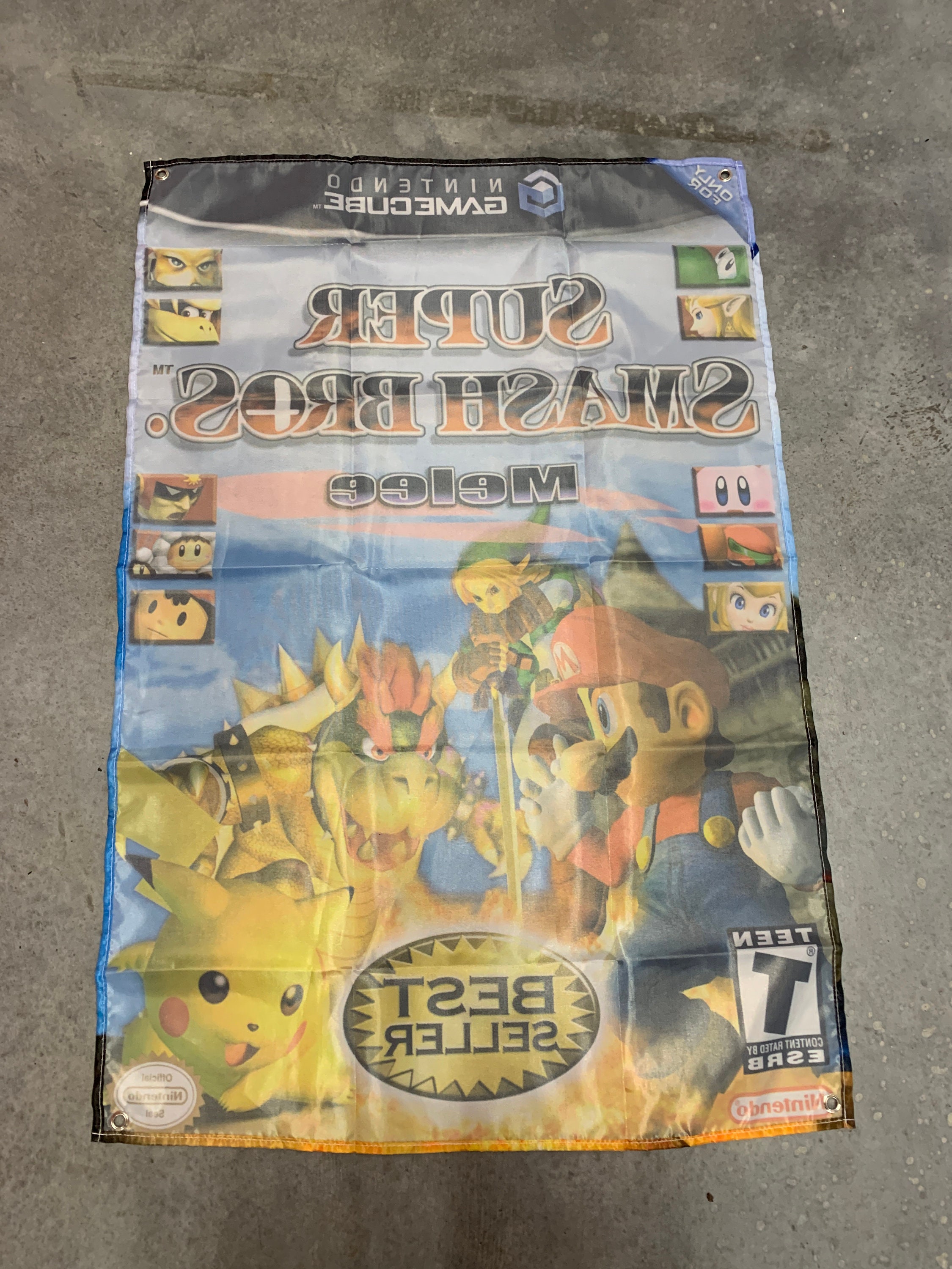 Super Smash Bros Melee Custom Wall Flag Banner Tapestry 2 X 3 Ft ...