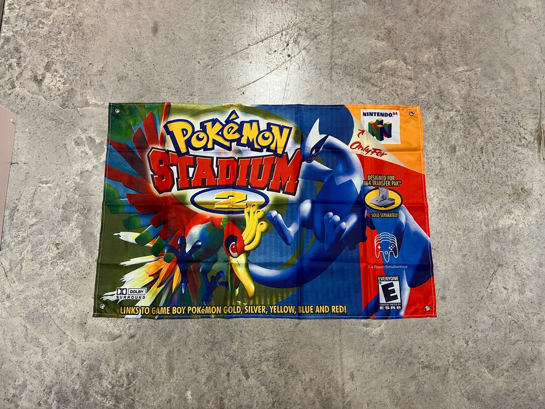 Pokemon Stadium 2 Custom Wall Flag Banner Tapestry 2 X 3 Ft, N64 - Etsy